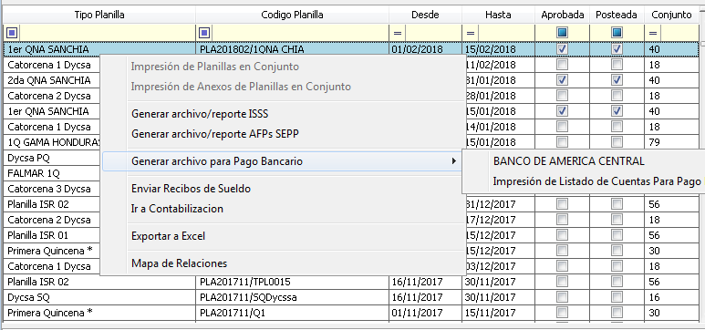 Planillas - Brilo ERP Docs